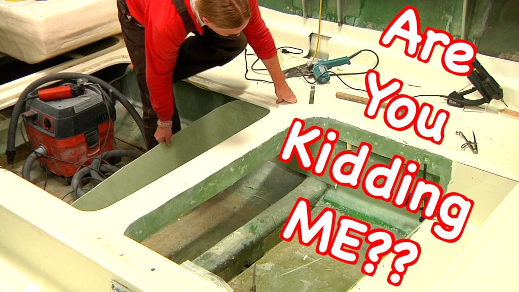 Fiberglassing In The Cockpit Locker Insert! | Boatworks Today